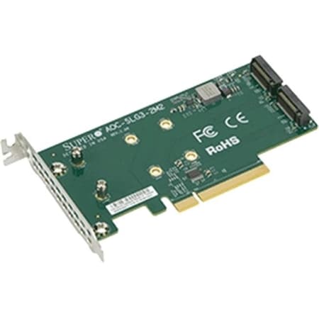 Supermicro Supermicro Low Profile, Dual NVMe M.2 SSD PCI-E Add-on Card ...