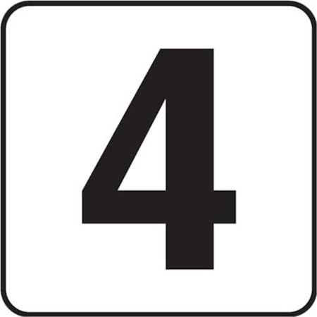 Inlays 6 in. Vinyl Stickon 4 in. Numbers 4 Depth Marker V621040 | Zoro