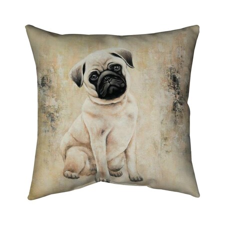 Fondo 26 x 26 in. Small Pug Dog-Double Sided Print Indoor Pillow ...