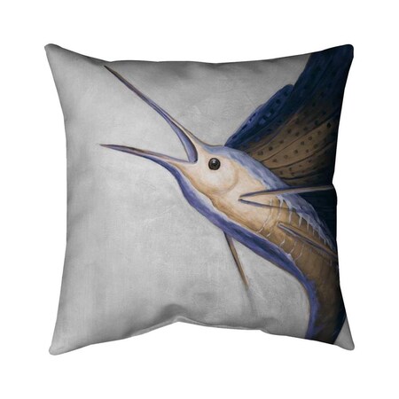 Fondo 20 x 20 in. Gold Swordfish-Double Sided Print Indoor Pillow ...
