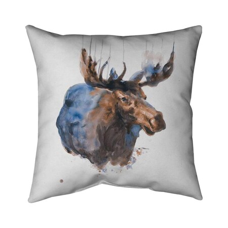 Fondo 20 x 20 in. Abstract Blue Moose-Double Sided Print Indoor Pillow ...