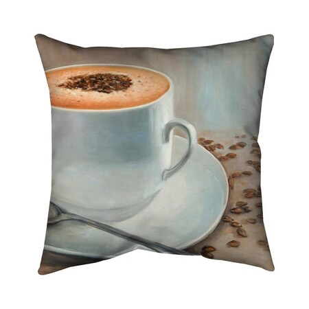 Fondo 20 x 20 in. Cappuccino Time-Double Sided Print Indoor Pillow ...