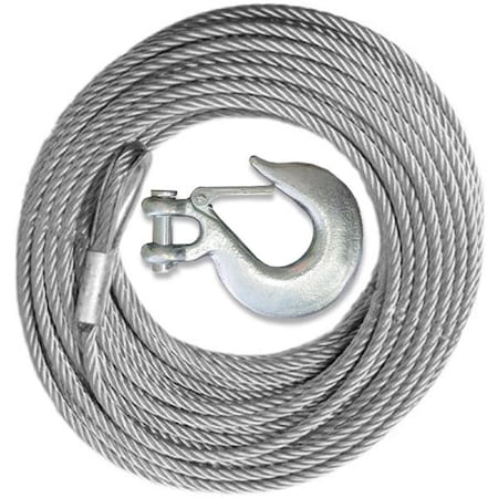 Totalturf Winch Cable with Mega Winch Hook - GALVANIZED - 3/16 X 50 4 ...