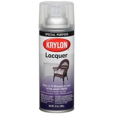 Krylon 12 oz Gloss Laquer Spray Paint, Clear KR44626 | Zoro