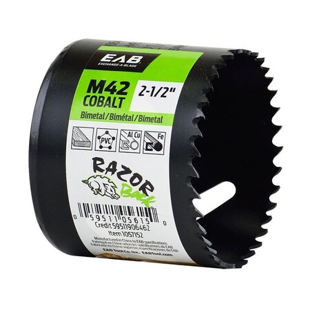 Razor Back 2.5 in. M42 Industrial Hole Saw - Recyclable Exchangeable ...