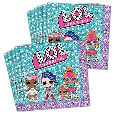 Birthdayexpress LOL Surprise Lunch Napkins - 48 Piece, 48PK 305429 | Zoro