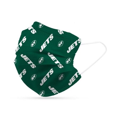 Logo Brands Logo Brands 629362373 New York Jets Disposable Face Mask ...
