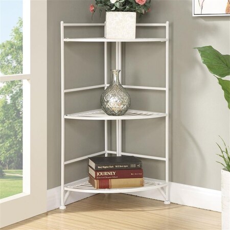 Convenience Concepts Designs-2-Go 3-Tier White & Black Metal Folding ...