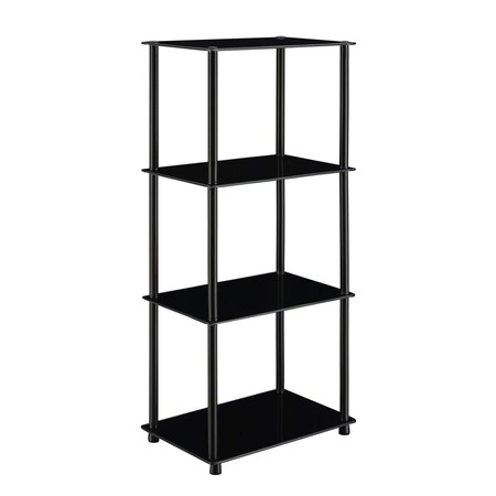 Convenience Concepts Designs2Go Classic Glass 4 Tier Tower, Black ...