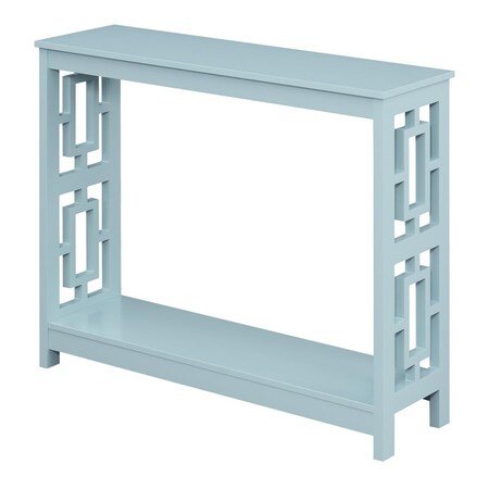 Convenience Concepts Town Square Console Table with Shelf - Sea Foam ...