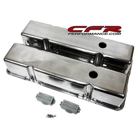 Cfr Performance Tall Polished Aluminum Valve Covers - Smooth for 1958 ...