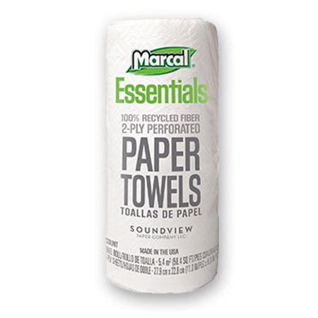 Soundview Paper Pec White 2Ply 85 Sheet Marcal Kitchen Towel Roll, 30Pk ...