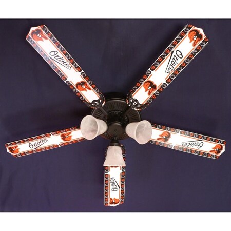 Lightitup 52 in MLB Baltimore orioles Baseball Ceiling Fan LI983601 | Zoro