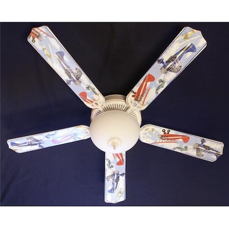 Emblem 52 in. New Kids Flying Airplanes Planes Ceiling Fan EM983744 | Zoro