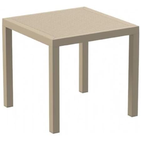 Fine-Line 31 in. Ares Resin Square Dining Table, Dove Gray FI1527680 | Zoro
