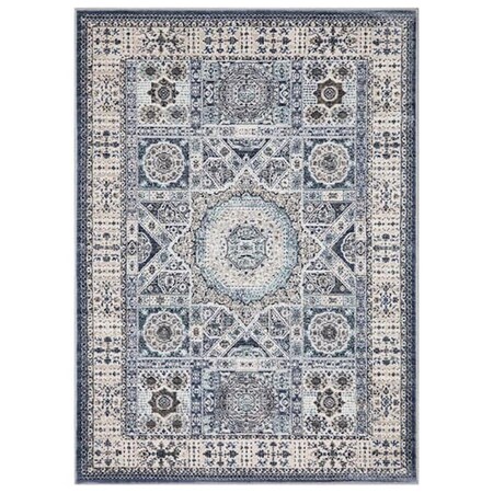 Esfera 3 x 5 ft. Suzani Medallion Rectangle Area Rug - Navy ES2845784 ...