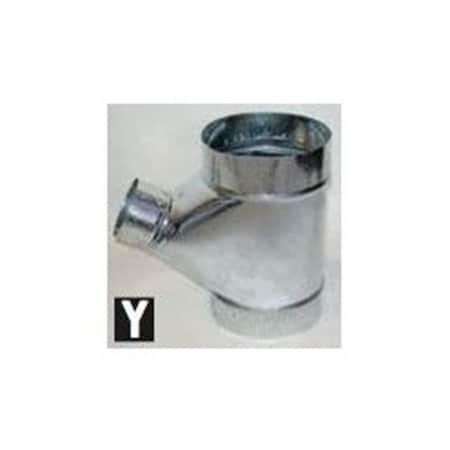 Colocar 4 x 4 x 3 in. Galvanized Connector Wye Pipe CO1705375 | Zoro