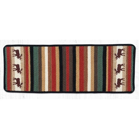 Palacedesigns 13 x 36 in. V-19 Oblong Printed Runner Table Rug, Moose ...