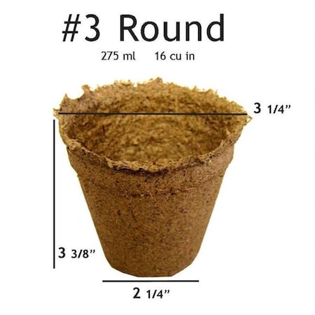 Cowpots No 3 Round Pot - 90 pots #3 Rnd (90) | Zoro
