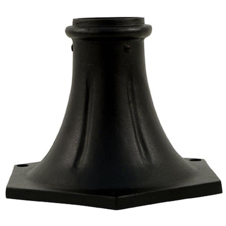 Intense Surface Mounted Base for 3 in. Outer Dia Round Post, Black - 8 ...