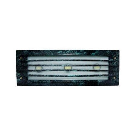 Intense 9W 12V Cast Aluminum Recessed Louvered Brick Step Wall Light ...