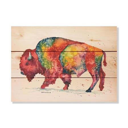 Wile E. Wood 15 x 11 in. Bartholets Rainbow Bison Wood Art DBRB-1511 | Zoro
