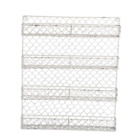 Made4Mansions Antique White 4 Row Chicken Wire Spice Rack MA2568173 | Zoro