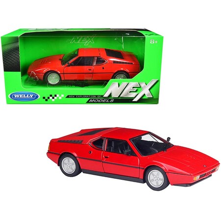 Welly 1-24 Scale BMW M1 Coupe Nex Diecast Model Car, Red 24098r | Zoro