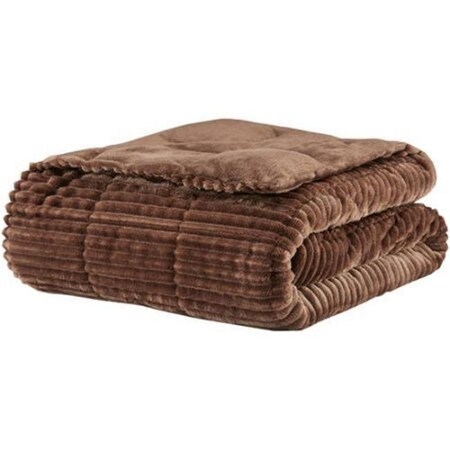 Premier Comfort Premier Comfort BASI50-0427 Parker Throw Blanket; Brown ...