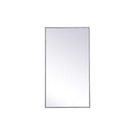 Elegant Decor 20 x 36 in. Metal Frame Rectangle Mirror, Blue MR42036BL ...