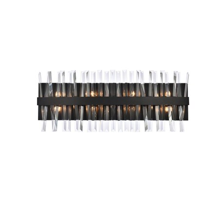 Continuaciones 30 in. Serephina Crystal Bath Sconce Black CO2954436 | Zoro