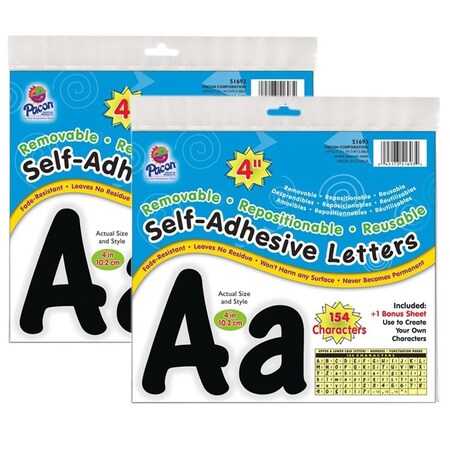 Easy-To-Organize Letters Black Cheery Font, 2PK EA3480381 | Zoro