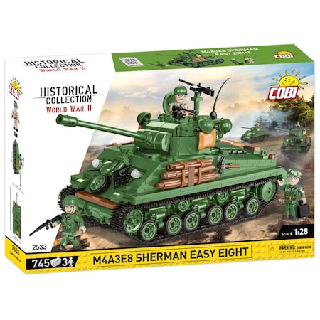 Cobi -2533 Historical Collection M4A3E8 Sherman Blocks Building Kit ...