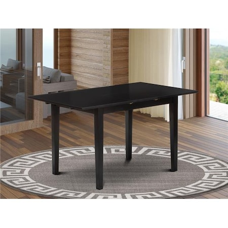 East West Furniture East West Furniture NFT-BLK-T Norden Rectangular ...