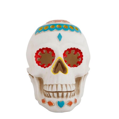 Truco Polyresin Skull w/ Color Changing LED Lights, Blue, E PACK ...