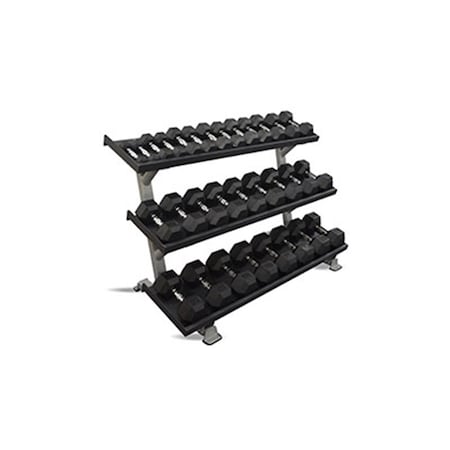 Fabrication Enterprises 69 in. 3-Tier Tray Style DB Rack with Rubber ...