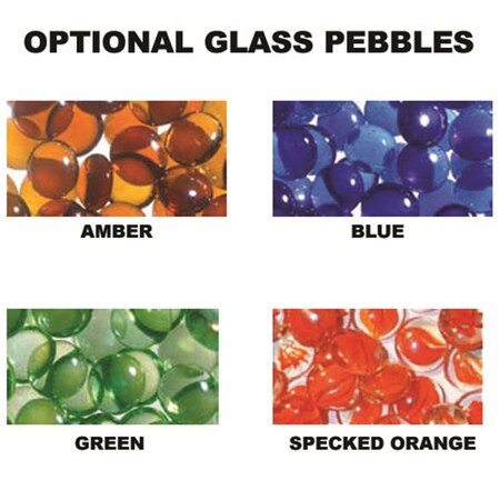 Superior Smooth Glass Pebbles - Clear GP43C | Zoro