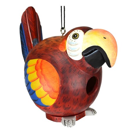 Songbird Essentials Red Parrot Gord-O Birdhouse SE3880029 | Zoro