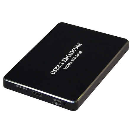 Abacus USB 3.1 Type-C to Dual MSATA SSD Raid Enclosure Speed 10 Gbps ...