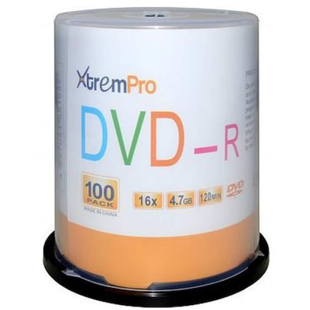 Xtrempro DVD-R 16X 4.7 GB 120 Minute DVD with Blank Discs Spindle ...
