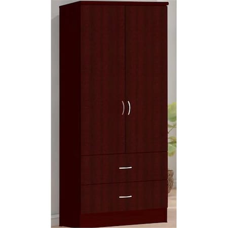 Hodedah 2 Doors Wardrobe With 2 Drawers HI29 WHITE | Zoro