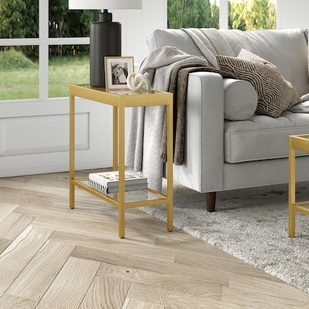 Henn & Hart Alexis Brass Rectangular Side Table ST1320 | Zoro