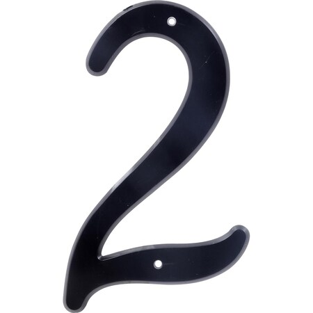Hillman 4 in. Nail-On Black Plastic House Number - 2 - 10 Piece, 5PK ...