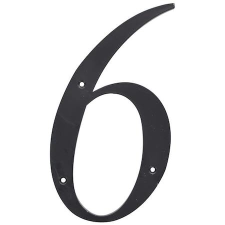 Hillman Group 847380 6 in. Nail-On Black Plastic House Number - 6 - 3 ...