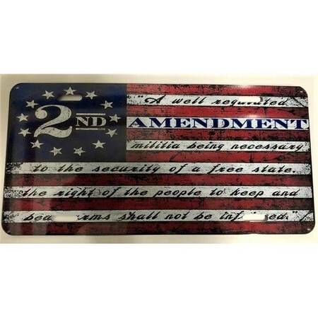 Hmc HMC HMC-FRTPLATE-AMERFLG2NDAMEND Second Amendment American Flag ...
