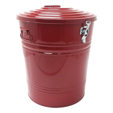 Implementos Enameled Galvanized Steel Storage Container, Red IM2991702 ...