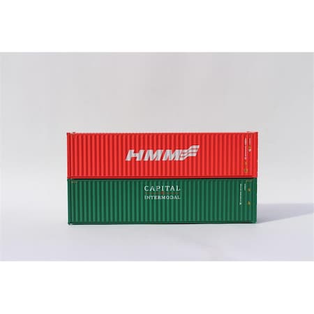 Jacksonville Terminal N Scale HMM Capital Mixed High Cube Containers ...