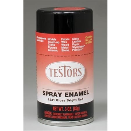 Testors Testors Gloss Enamel Spray Paint - Bright Red TES1231T | Zoro
