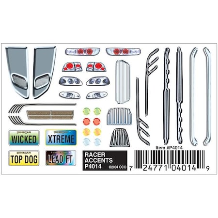 Pine-Car PINP4014 Racer Accents Dry Transfer Decal PINP4014 | Zoro