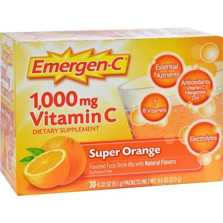 Alacer Corp Alacer HG0350900 1000 mg Emergen-c Vitamin C - Super Orange ...